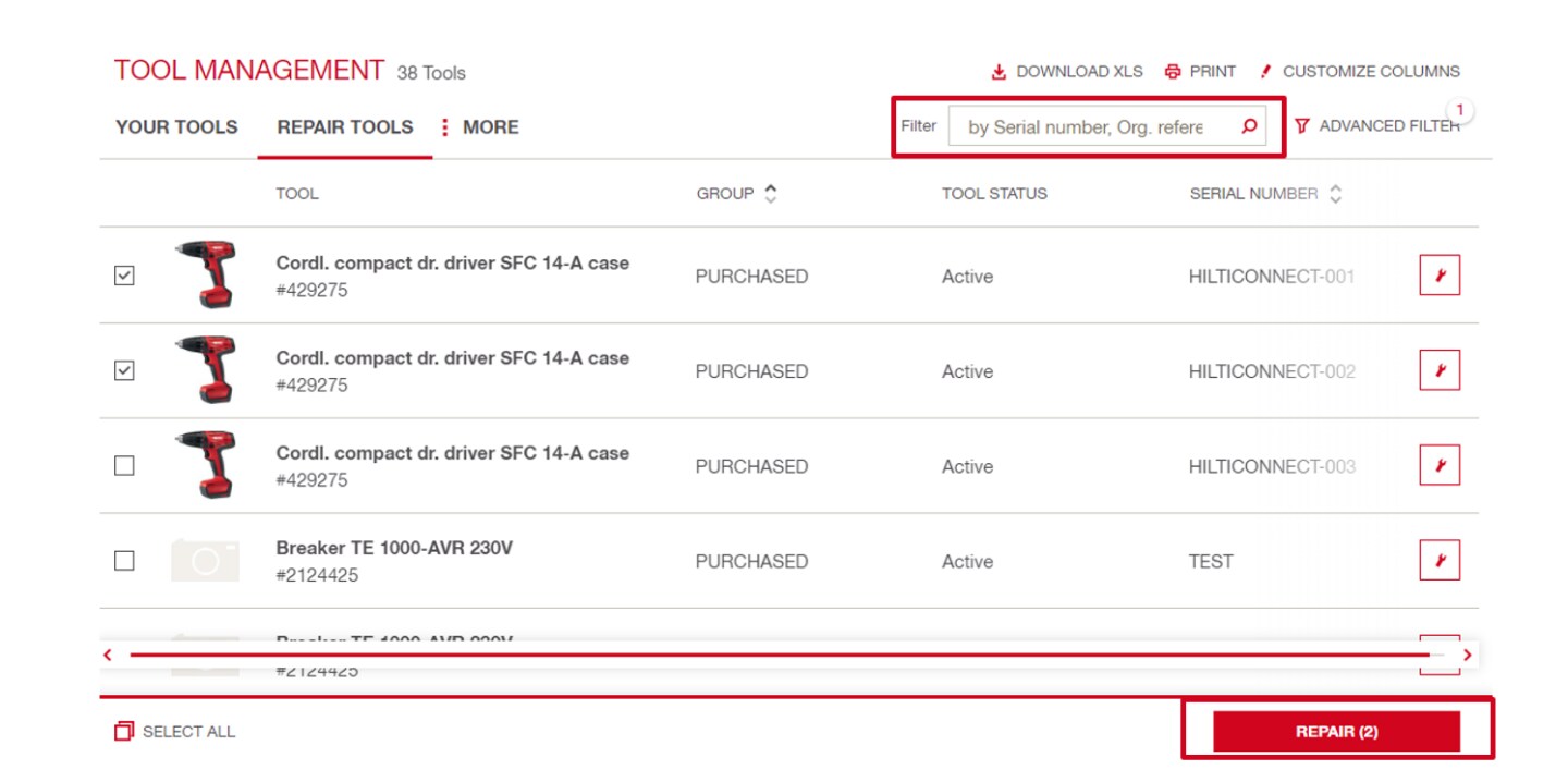 Book my Hilti Repair - Hilti Australia