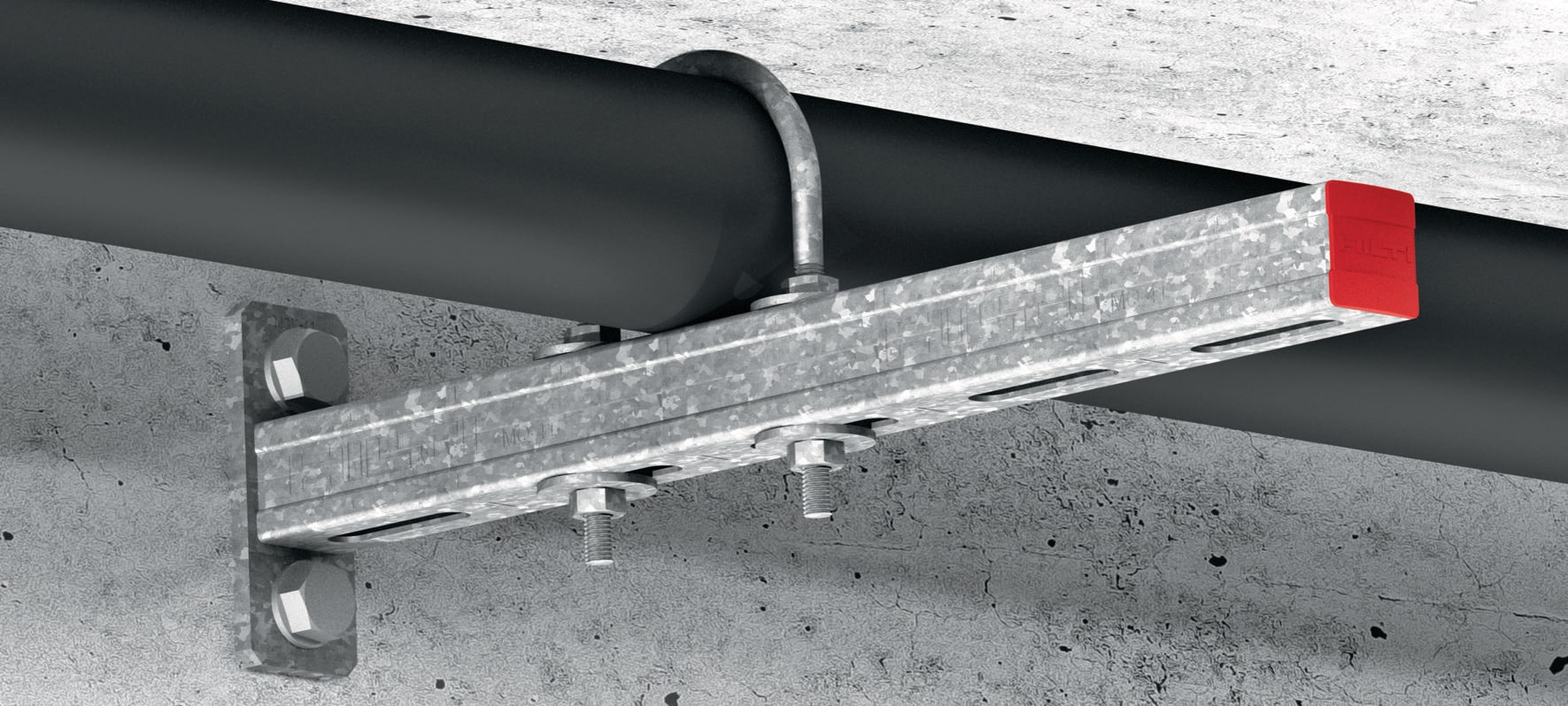U bracket for pipe store