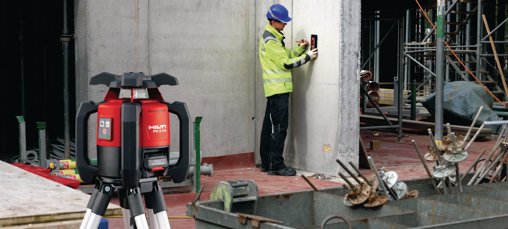 PR 2 HS A12 Outdoor rotating laser level Laser layout tools Hilti Australia